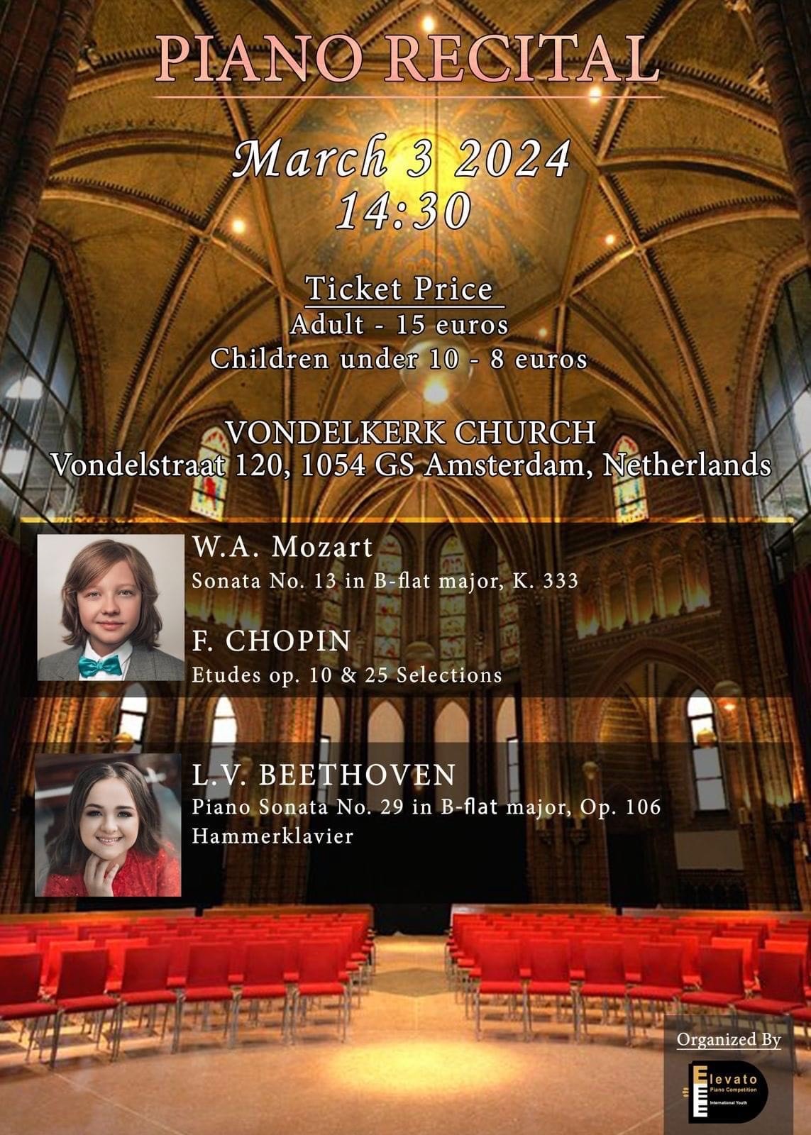 Elevato Pianorecital | Laetitia Hahn & Philip Hahn - Stadsherstel Amsterdam